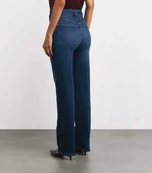 Good American Soft Tech Good True Straight Leg Jeans