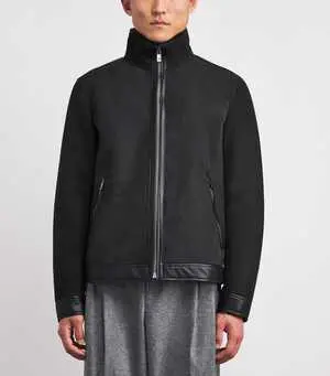 Pal Zileri Suede Shearling Bomber Jacket