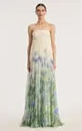 Oscar De La Renta Degrad Allium Chiffon Gown