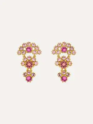 Oscar De La Renta Faceted Crystal Drop Earrings - Pink