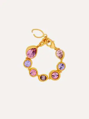Oscar De La Renta Hammered Chain-link Bracelet - Pink
