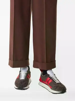 LANVIN Bumpr Striped Sneakers - Brown