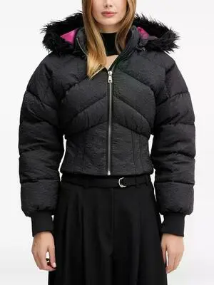 Versace Crinkled Puffer Jacket - Black