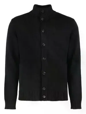 SLOWEAR Button High-neck Cardigan