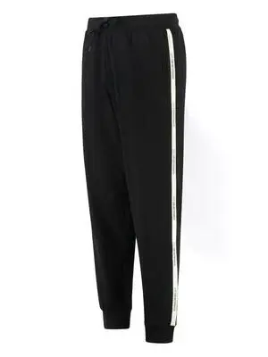 EA7 Logo Stripe Track Pants - Black