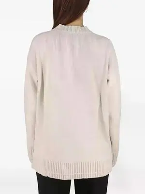 Malìparmi Ribbed Button Cardigan - Neutrals
