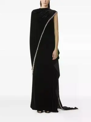 LANVIN Draped Embellished Dress