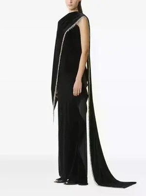 LANVIN Draped Embellished Dress