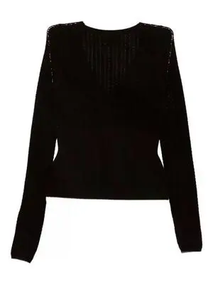 REFORMATION Krista V-neck Ribbed Knit Top