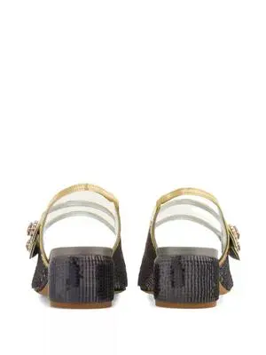 FERRAGAMO 40mm Sequin-embellished Slingback Pumps
