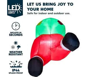 JOYFY 3ft Christmas Inflatable Santa Butt Stuck Break Out