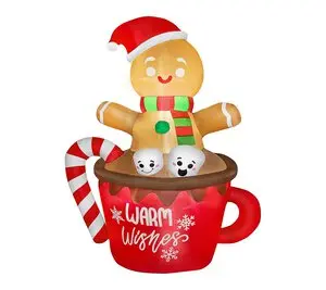 JOYFY 6ft Tall Christmas Inflatable Gingerbread - One-color