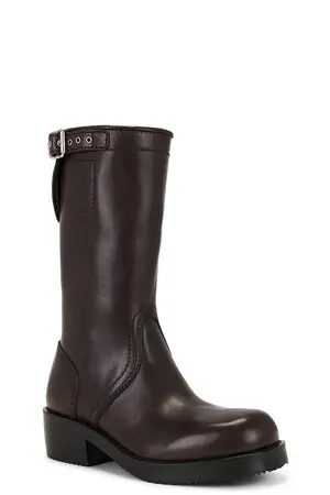 Dries Van Noten Moto Boot - Dark Brown