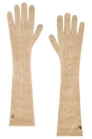 HANDSOME STOCKHOLM Cashmere Long Gloves - Beige