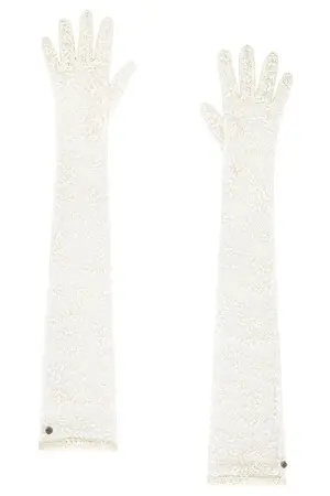 HANDSOME STOCKHOLM Lace Extra Long Gloves - Ivory