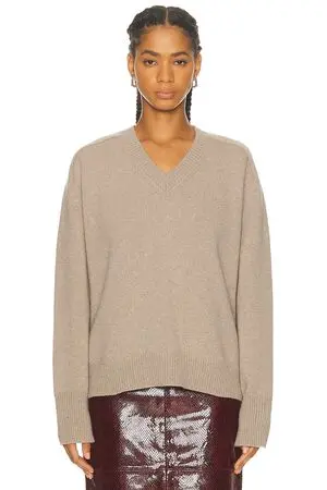 RÓHE Cape V Neck Wrap Jumper