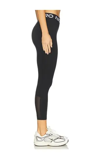Nike Mid-rise Cropped Leggings With Mesh Panel