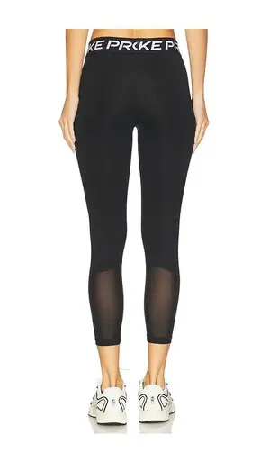 Nike Mid-rise Cropped Leggings With Mesh Panel