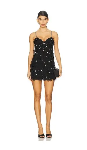 LoveShackFancy Ambessa Mini Dress - Black