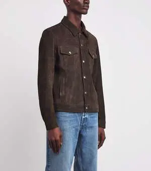 7 For All Mankind Suede Trucker Jacket