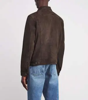 7 For All Mankind Suede Trucker Jacket