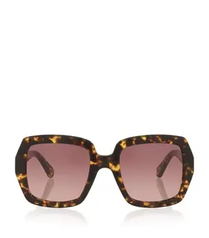 Chloé Rectangle Sunglasses - Brown
