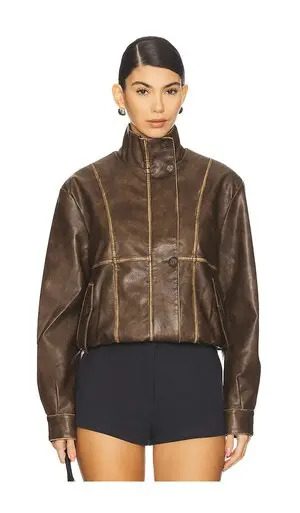 ALL THE WAYS Bella Faux Leather Bomber Jacket