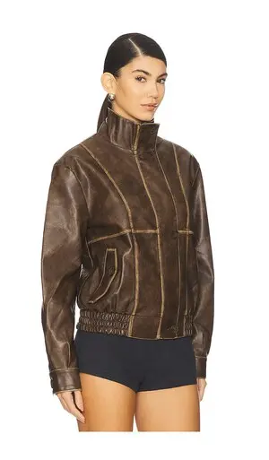 ALL THE WAYS Bella Faux Leather Bomber Jacket