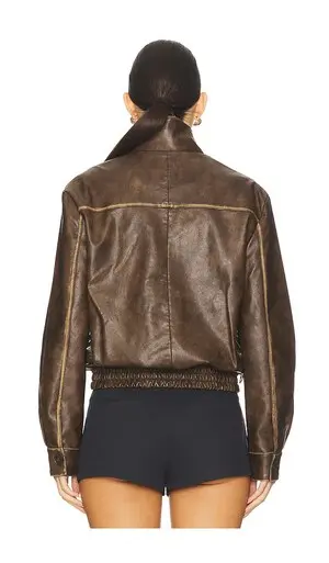 ALL THE WAYS Bella Faux Leather Bomber Jacket