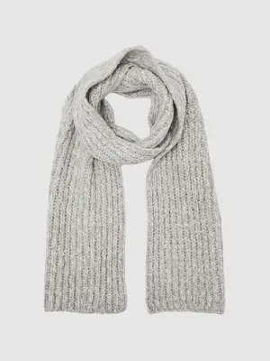 REISS Woolpack Rib-knit Marl Scarf With Wool