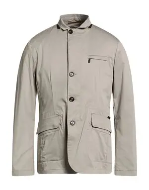 MOORER Jacket In Cotton, Polyamide, And Elastane - Grey