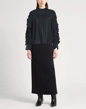 JIL SANDER Ruched Taffeta Top