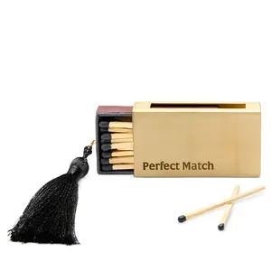 SKEEM Perfect Match Engraved Brass Matchbox Perfect Match