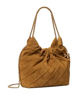 Tory Burch Mini Fleming Hobo Bag - Chicory Brown
