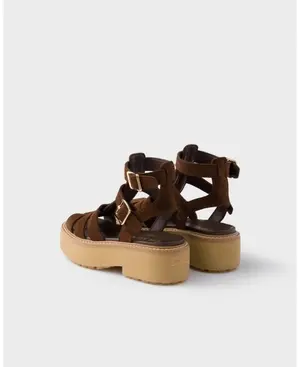 Prada Suede Gladiator Sandals
