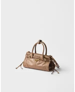 Prada Bonnie Leather Mini Handbag - Powder
