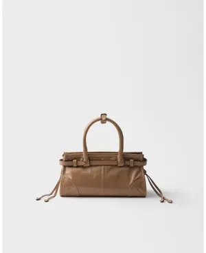 Prada Bonnie Leather Mini Handbag - Powder