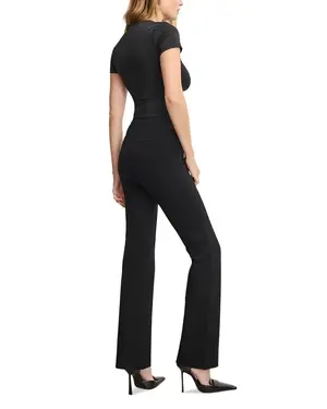 Good American Soft Stretch Ponte Straight Trousers