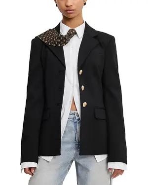 Good American Notched Lapel Blazers For Women