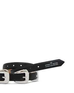 Rokh Multiple Buckle Leather Belt