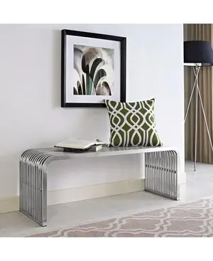 MODWAY Pipe 47 Stainless Steel Bench