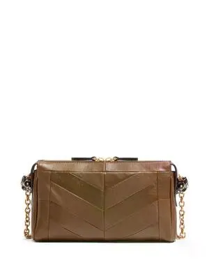 Valentino Garavani Panthea Small Shoulder Bag In Nappa Leather - Brown
