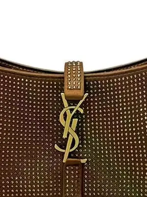 Saint Laurent Embellished Logo Shoulder Bag
