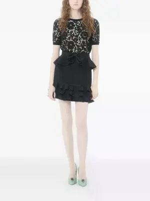 Valentino Garavani Cotton And Lace Top
