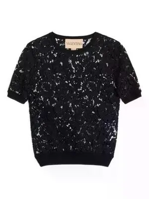 Valentino Garavani Cotton And Lace Top