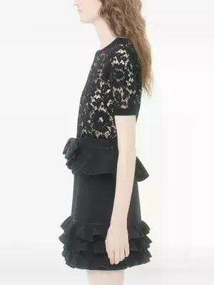 Valentino Garavani Cotton And Lace Top