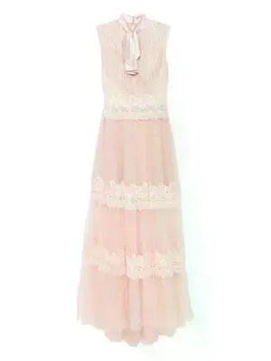 SAIID KOBEISY Bow Lace Dress
