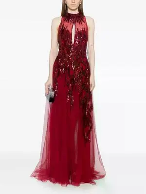 SAIID KOBEISY Beaded Gown