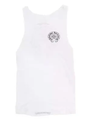 Chrome Hearts Horseshoe-motif Ribbed Tank Top - White