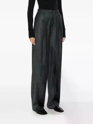 AYA MUSE Pinstripe Pleated Trousers